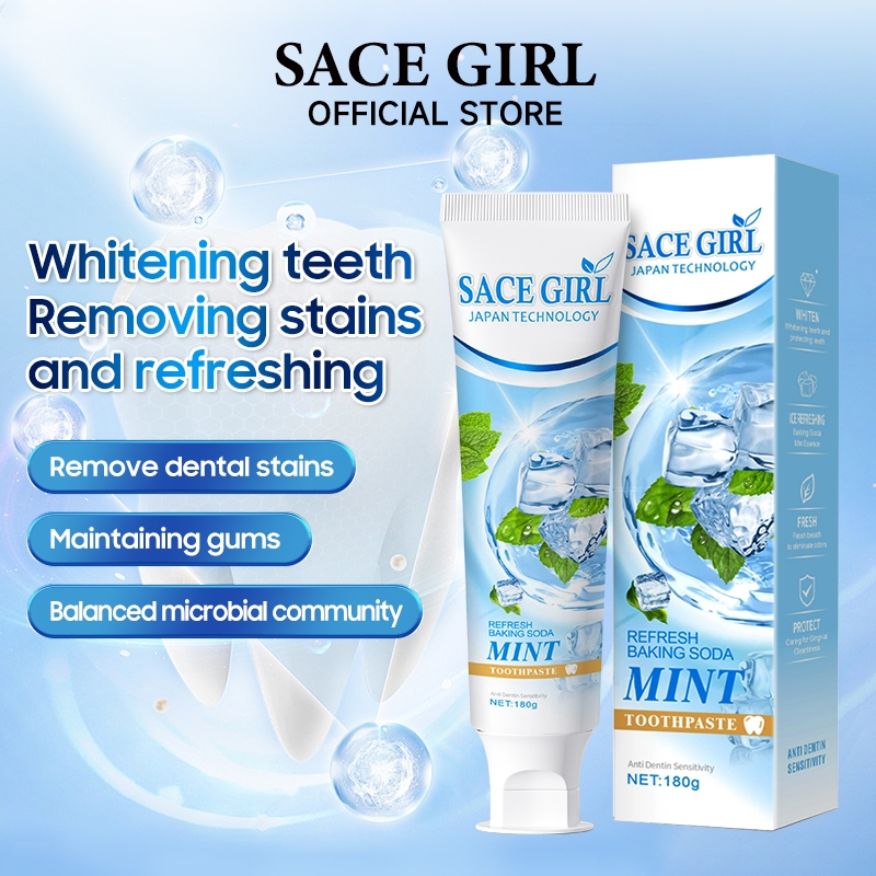 SACE GIRL Whitening Tootpaste Healthy Mint remove bad breath BAKING ...