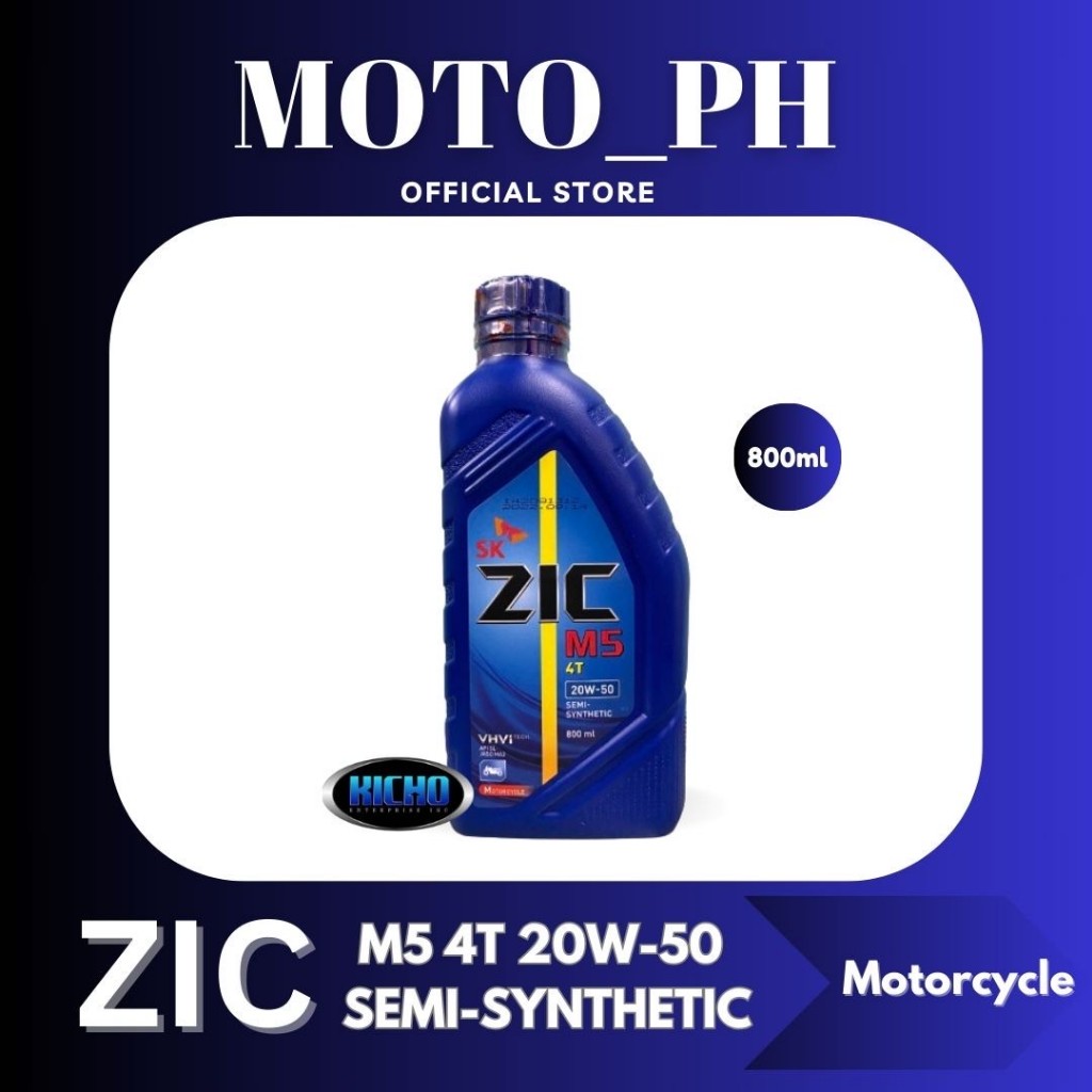 SK ZIC M5 4T 20W50 SEMI SYNTHETIC 800ML | Shopee Philippines