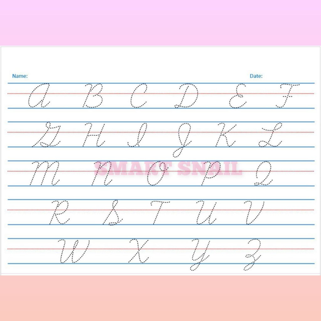 TRACING PAD 40 pages (Name, Alphabet, Lines, Shapes, Cursive, Name ...