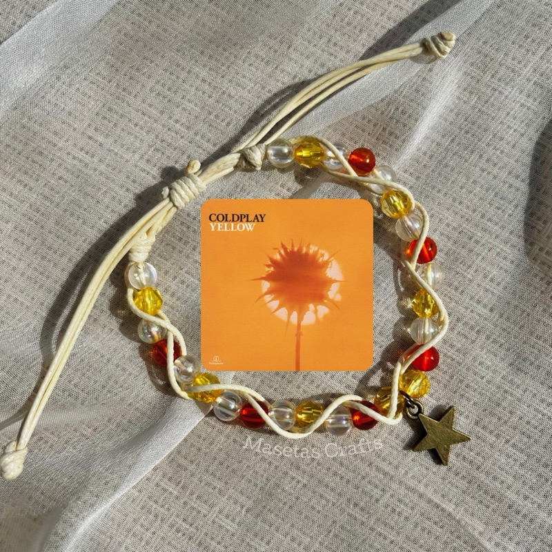 YELLOW by Coldplay inspired bracelet | Song inspired bracelet | Shopee ...