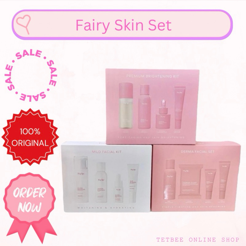 Fairy Skin Derma Set Fairyskin Mild Facial Kit Fairy Skin Premium Brightening Kit | Shopee ...