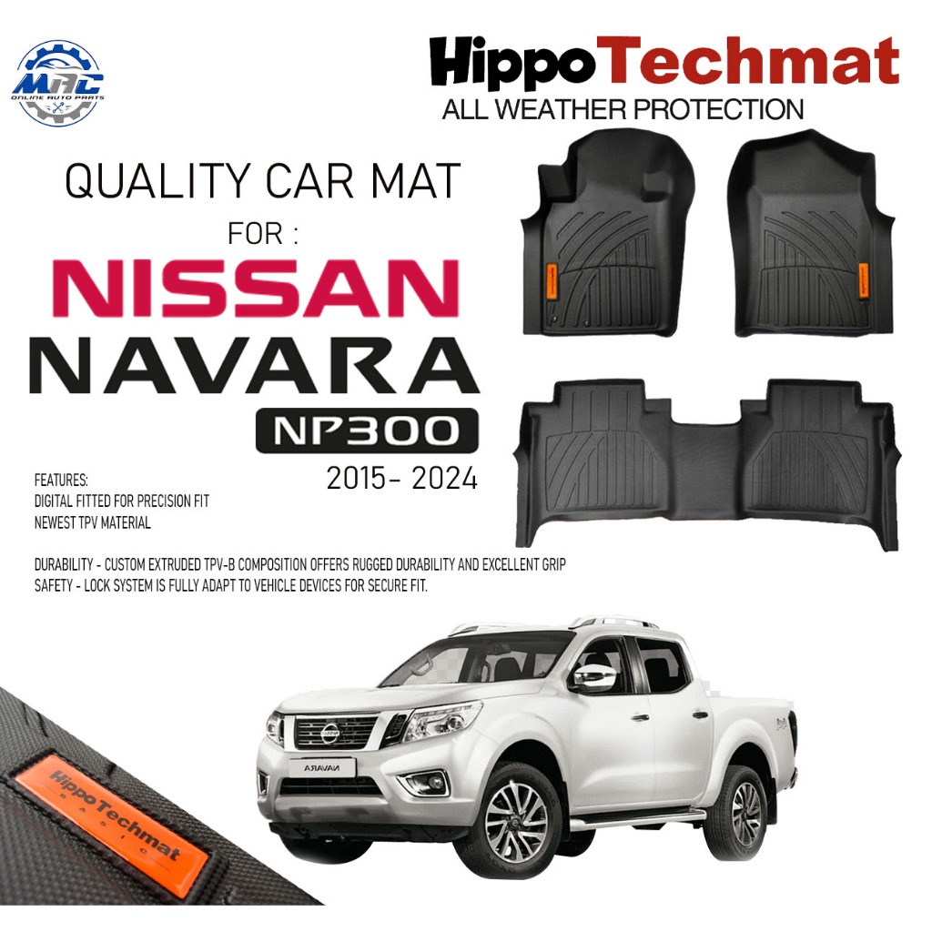 HIPPO TECHMAT for Nissan Navara NP300 CALIBRE 2015 - 2024 Deep Dish ...