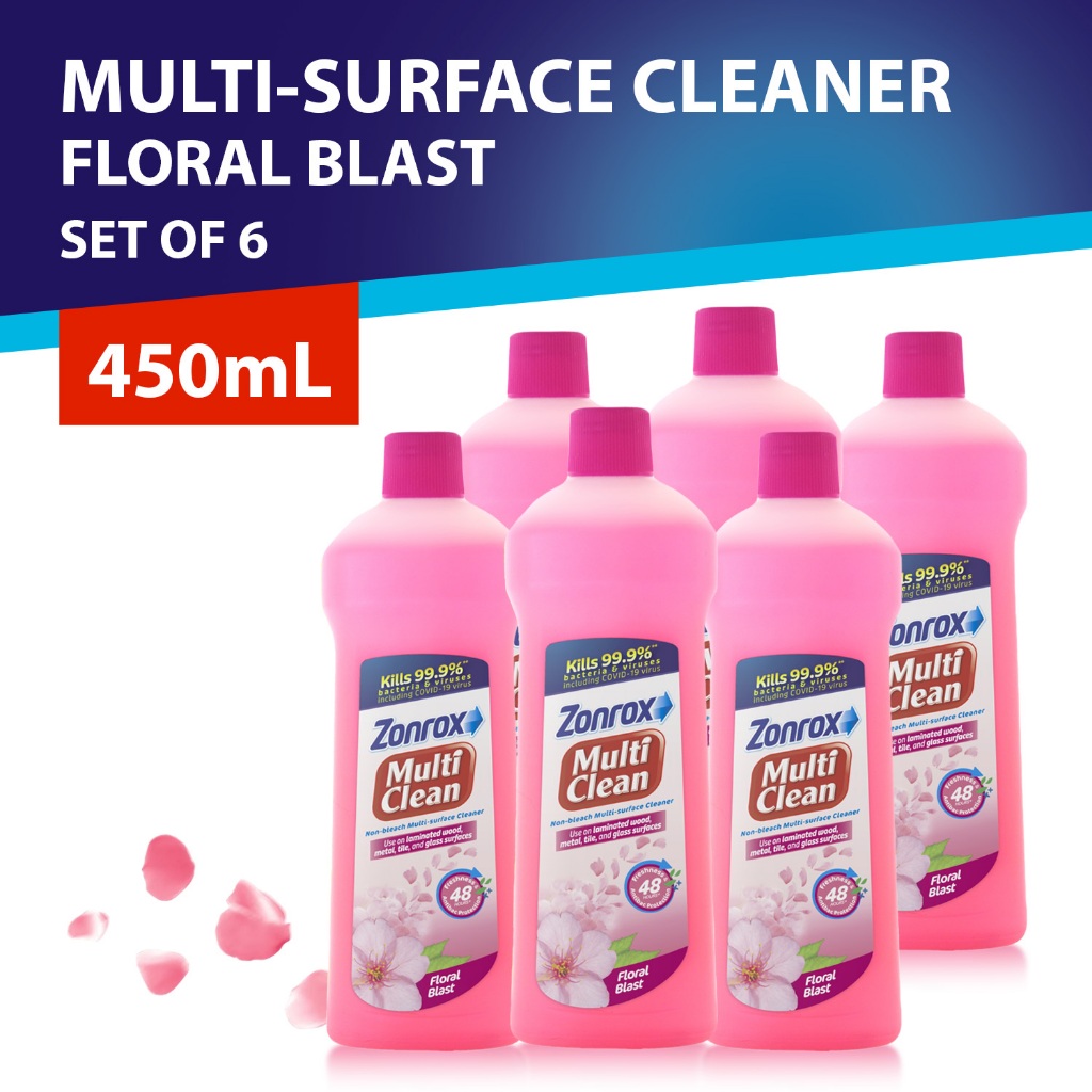 Zonrox Multi Clean Floral Blast (450 mL) x6 | Shopee Philippines