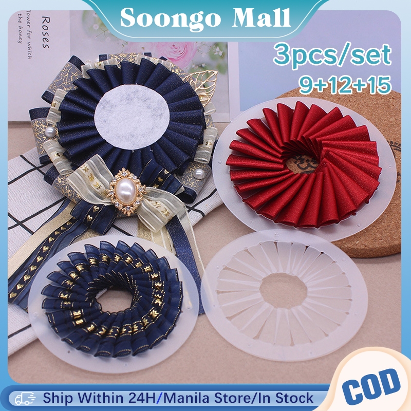 3PCS Ribbon Making Tool DIY Rosette Brooch Kit Ribbon Flower Making ...