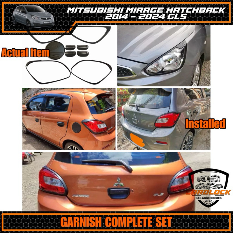 Mitsubishi Mirage Hatchback GLS 2014 - 2024 Garnish Complete Set ...