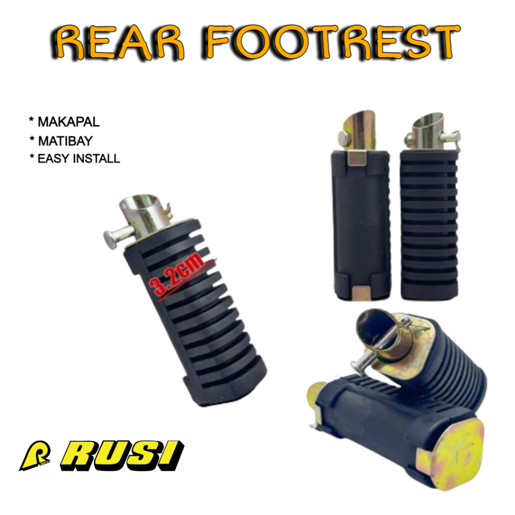 RUSI Delta 125 - REAR FOOTREST FOR MOTORCYCLE GOLD CHROME MOTORCYCLE ...