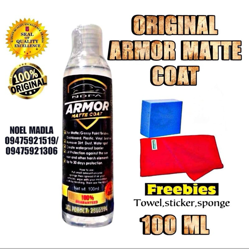 ORIGINAL ARMOR MATTE COAT 100ML BY NDPA since 2018 high quality product ...