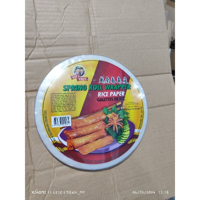 Fat & Thin Rice Paper Spring Roll Wrapper 250g. | Shopee Philippines