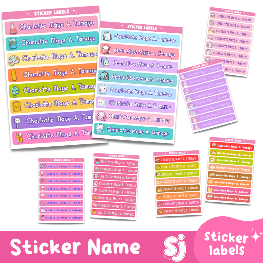 Personalized Name Sticker Label for Kids | Back to School Sticker for ...