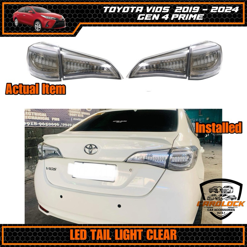 Toyota Vios 2019 - 2025 Tail Light Upgrade Albino Albino LED | Shopee ...