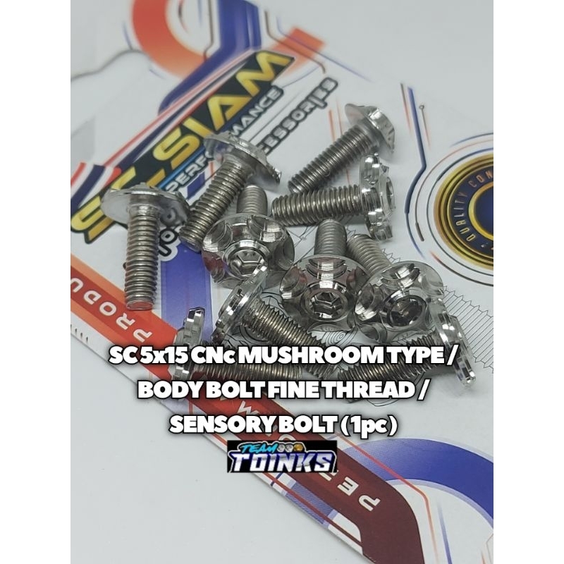 SC SIAM 5x15 CNC BODY BOLT / SENSOR BOLT / FINE THREAD MUSHROOM GEAR ...