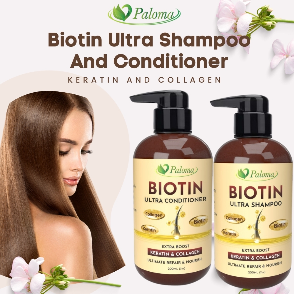 Paloma Biotin Keratin Shampoo And Conditioner Anti-Dandruff Repair ...
