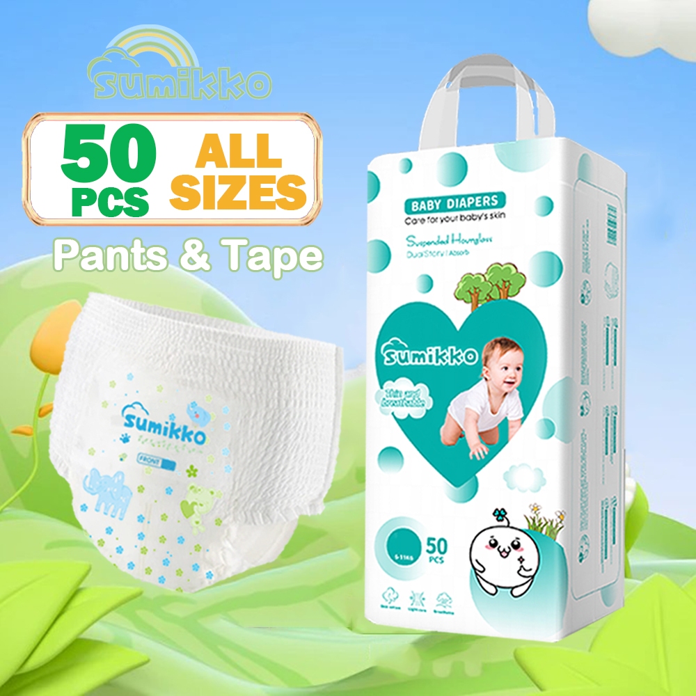 Sumikko 50 PCS diaper for Baby Unisex Ultra thin and dry Breathable ...