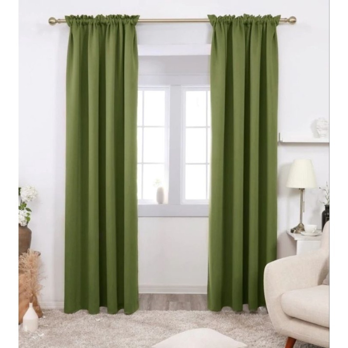 US KATRINA NON RING CURTAINS (Suksukan) /WINDOW 6ft/DOOR CURTAIN 7ft ...