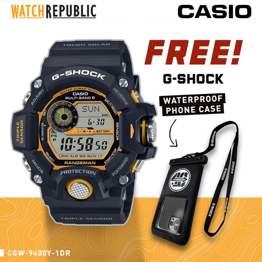 [FREE] Casio G-Shock Black Resin Digital Watch For Men CGW-9400Y-1DR ...