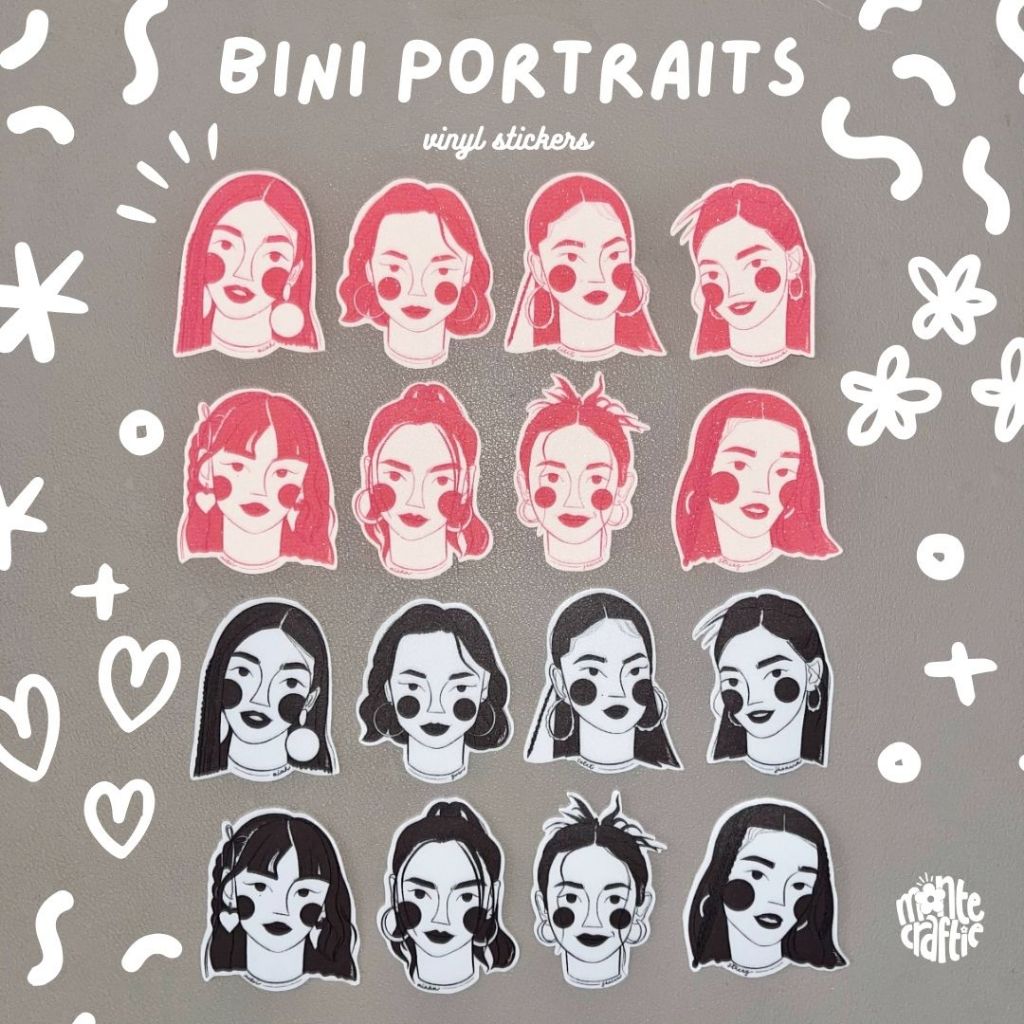 BINI Portraits Fanart [Per Piece] | monte craftie | Shopee Philippines