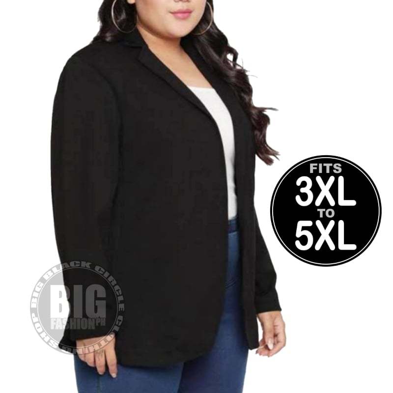 Plus Size Collar Blazer 3xl-5xl | Shopee Philippines