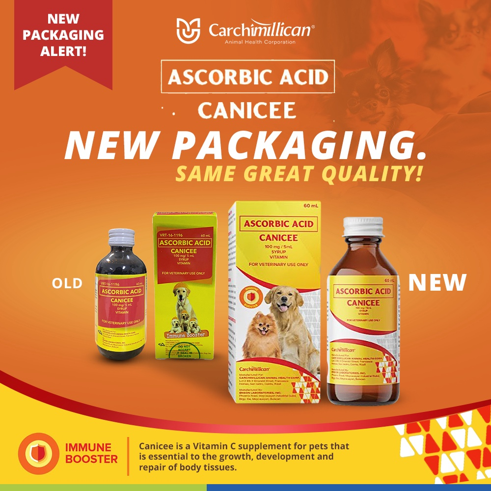 CANICEE Pet Vitamin C Supplement 60mL Ascorbic Acid lc vit vitamins for ...