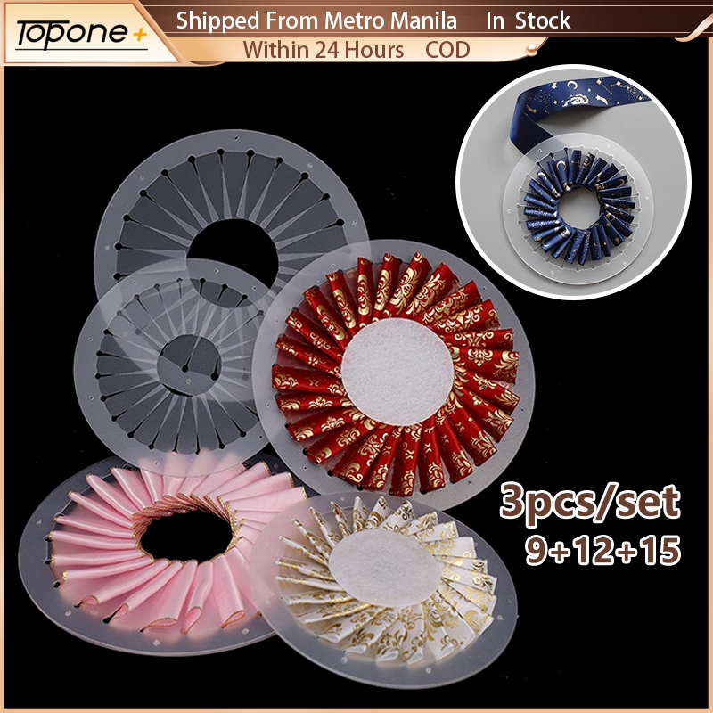 3pcs/set 9+12+15cm Easy Rosette Maker Ribbon Flower Brooch Making Tool ...