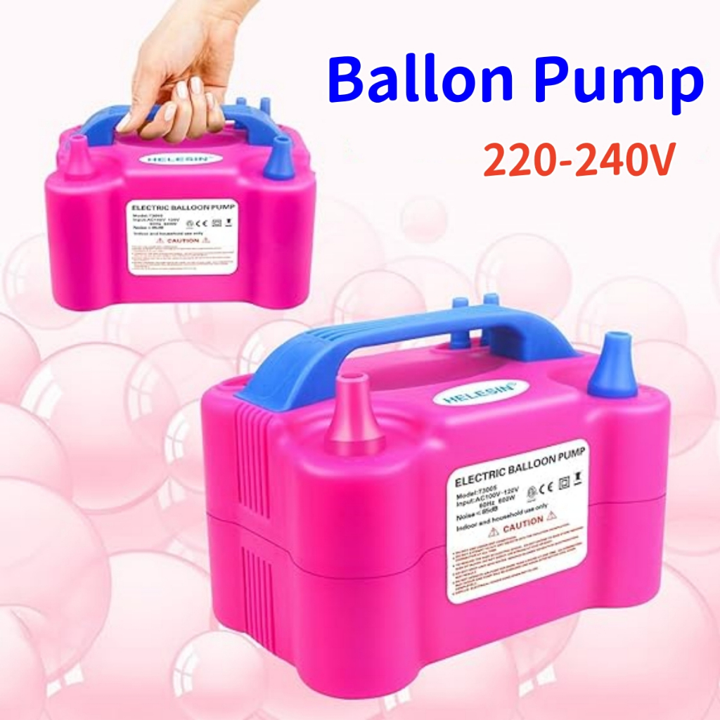 Electric Balloon Pump Electric Balloons Pump Pink Double Nozzle ...