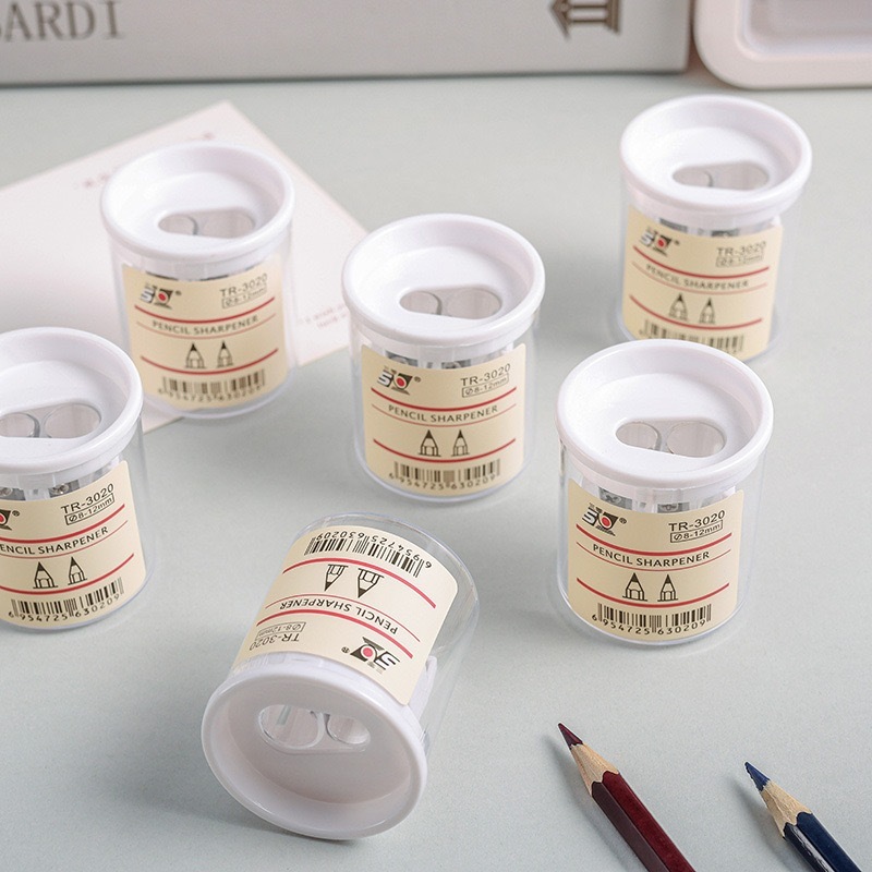 Simple Transparent Round Pencil Sharpener - Aesthetic Stationery for ...