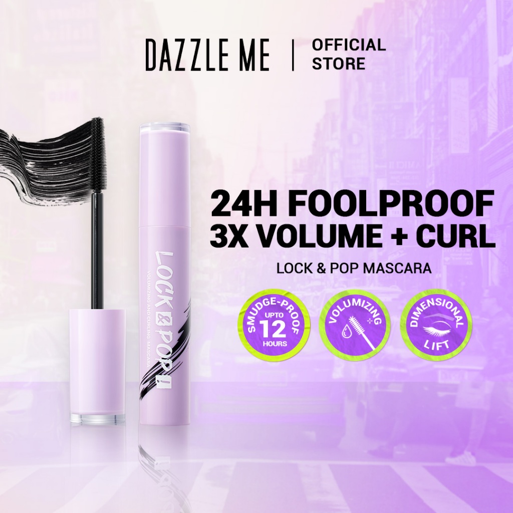 DAZZLE ME Lock and Pop Mascara Water proof Smudge proof Long Lasting ...