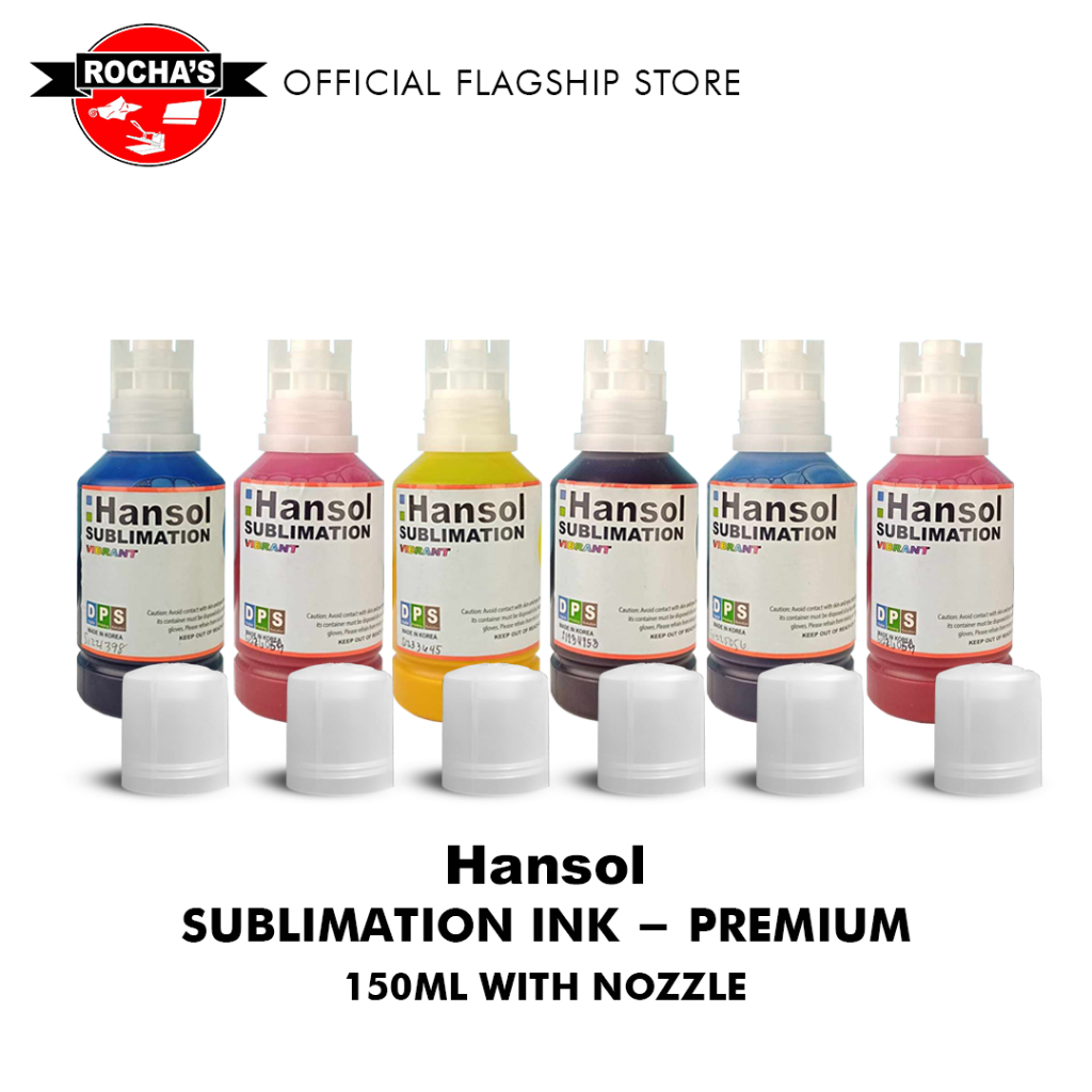 [ROCHA'S] HANSOL SUBLIMATION INK - PREMIUM 150mL - with nozzle - for ...