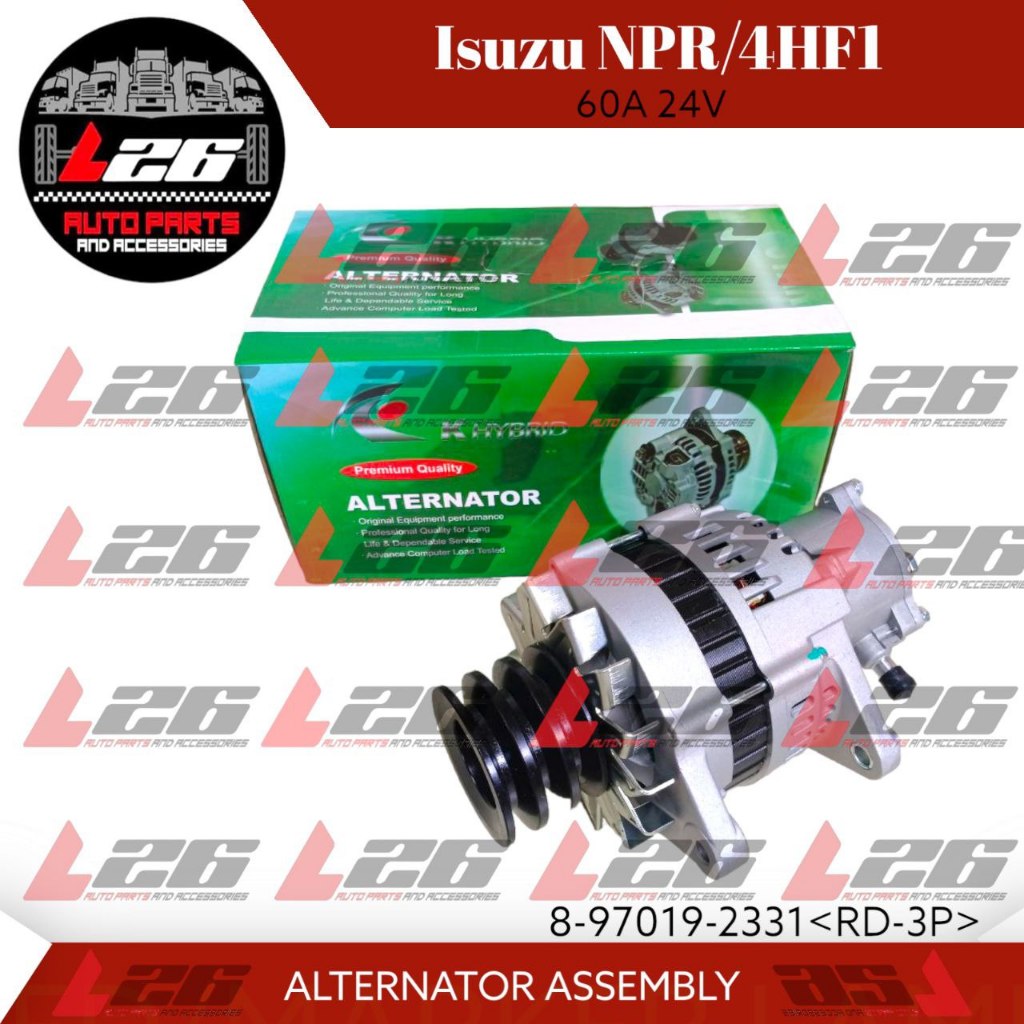 Isuzu 4HF1/4HE1/4HG1/NKR Alternator Assembly 60A 24v RD-3p Triple ...