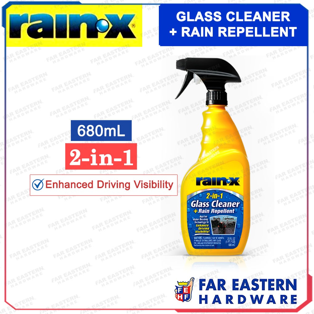 RAIN-X Glass Cleaner + Rain Water Repellent 2 in 1 680ml RainX | Shopee ...
