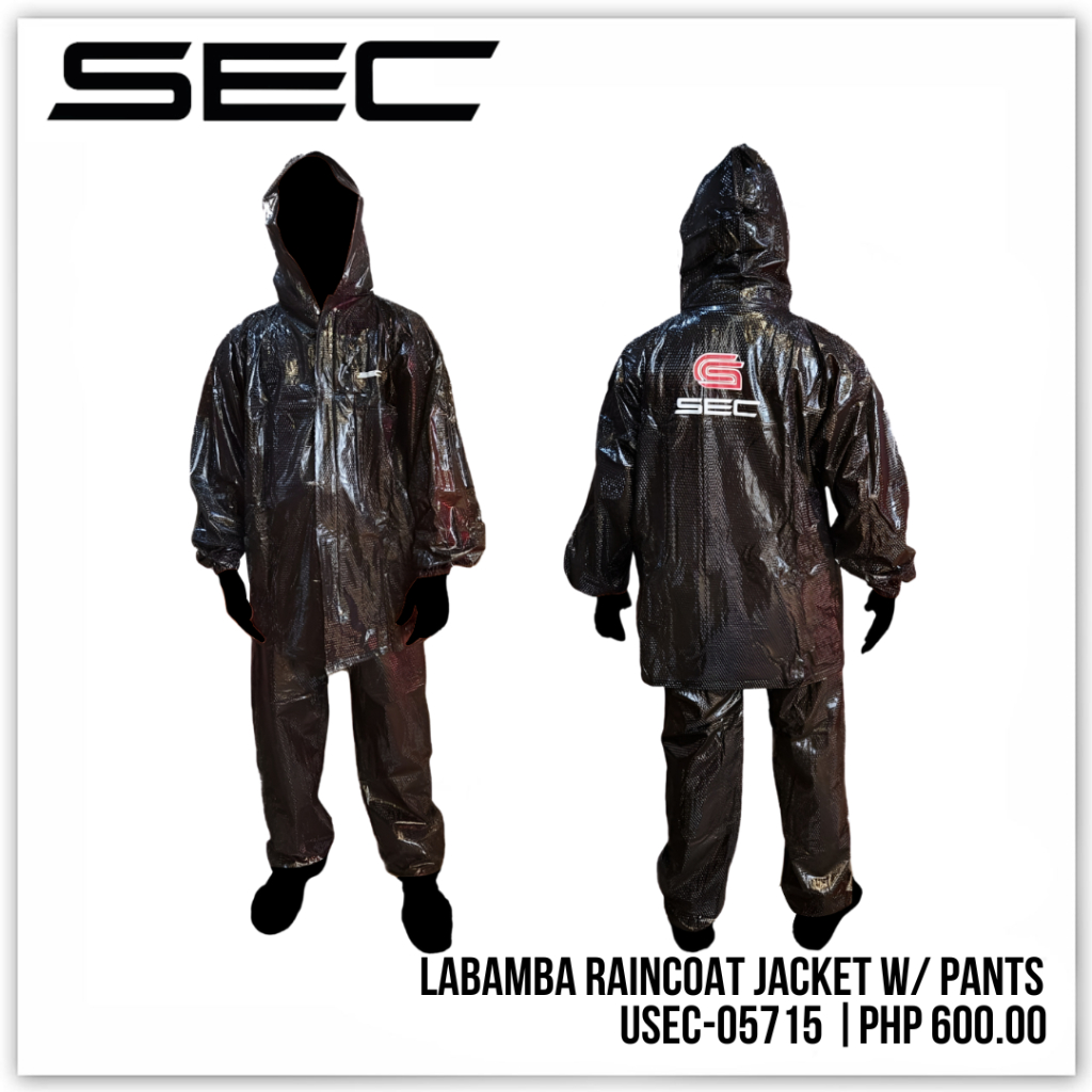 Sec Labamba Raincoat Jacket w/ Pants (M-XXL) (USEC-05715) | Shopee ...