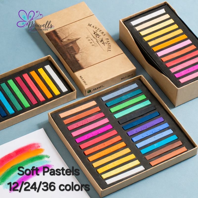 MASTERS SOFT PASTEL 12/24/36 Colors Chalk Pastel Art Drawing Stationery ...
