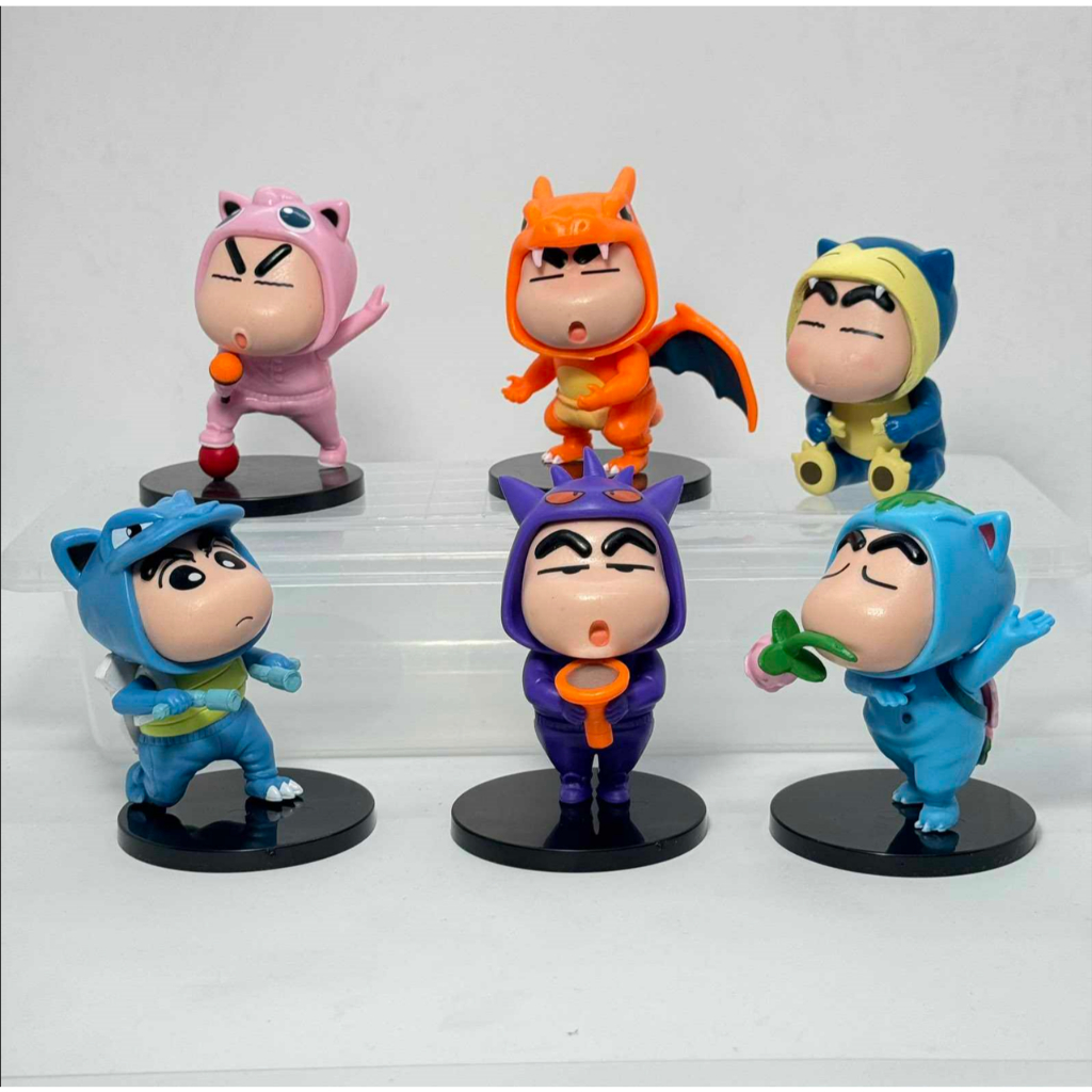 Pokemon x Crayon Shin Chan Display Set of 6 Figurines | Shopee Philippines
