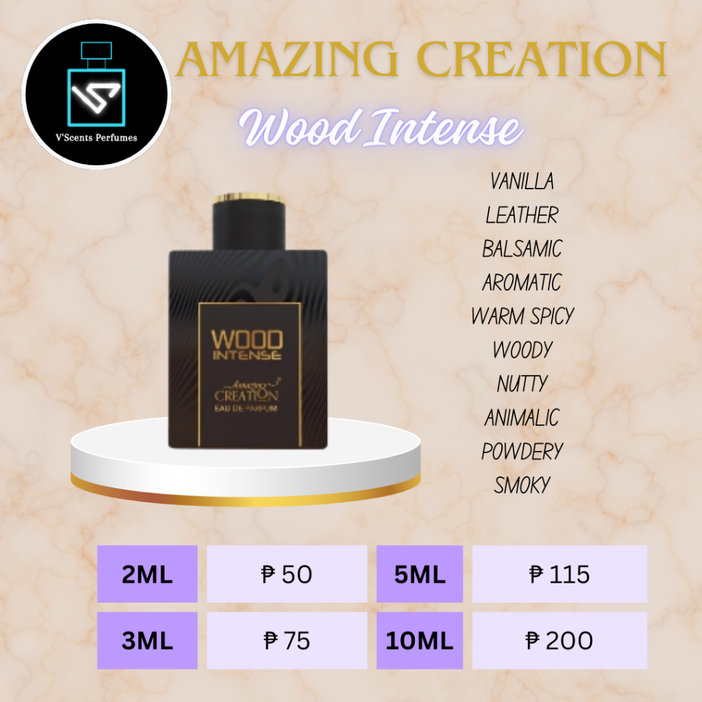 [ Amazing Creation ] Wood Intense EDP Decant (S W Y Leather Dupe ...