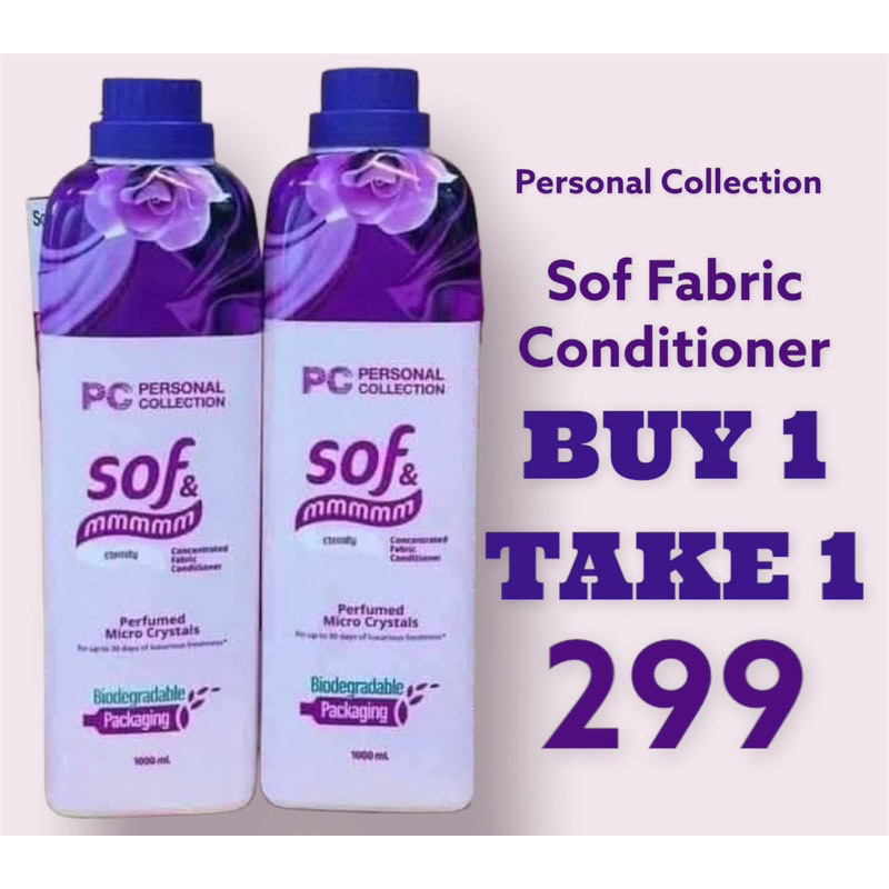 Sof Fabcon Buy 1 take 1 long lasting scent 1liter for all types of ...