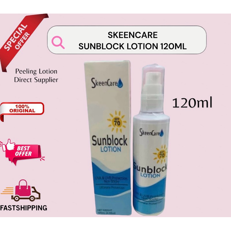 SkeenCare 120ml Sunblock Lotion Spf70 (new packaging) | Shopee Philippines