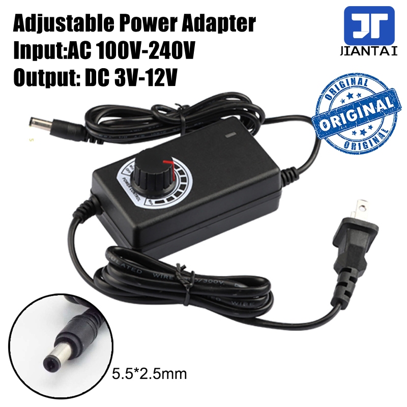 Adjustable Voltage ON/OFF Adapter 3V-12V 2A 24W power supply Charger 5 ...