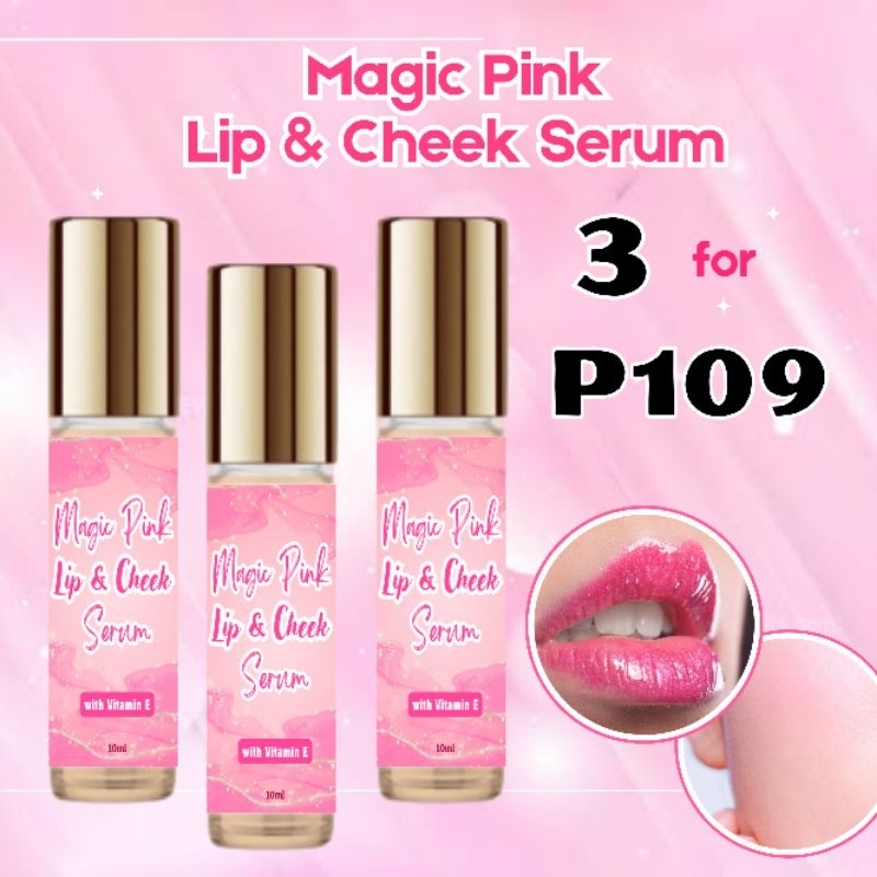 Magic Pink Lip Serum Cheek Blush Tint Color Changing Serum Lipgloss ...
