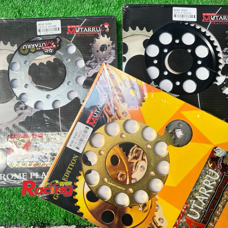chain sprocket set gold black silver sniper 150/mx fz 16 Gold mutarru ...