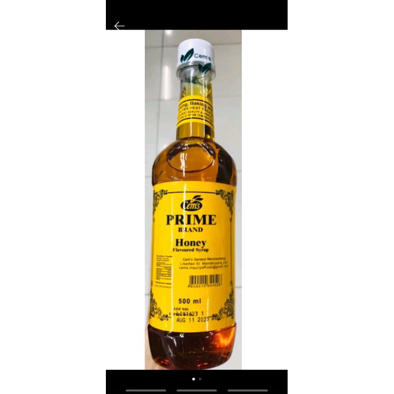 Cem’s Prime Brand Honey Flavoured Syrup 500mL For Baking, cooking, drinks | Shopee Philippines