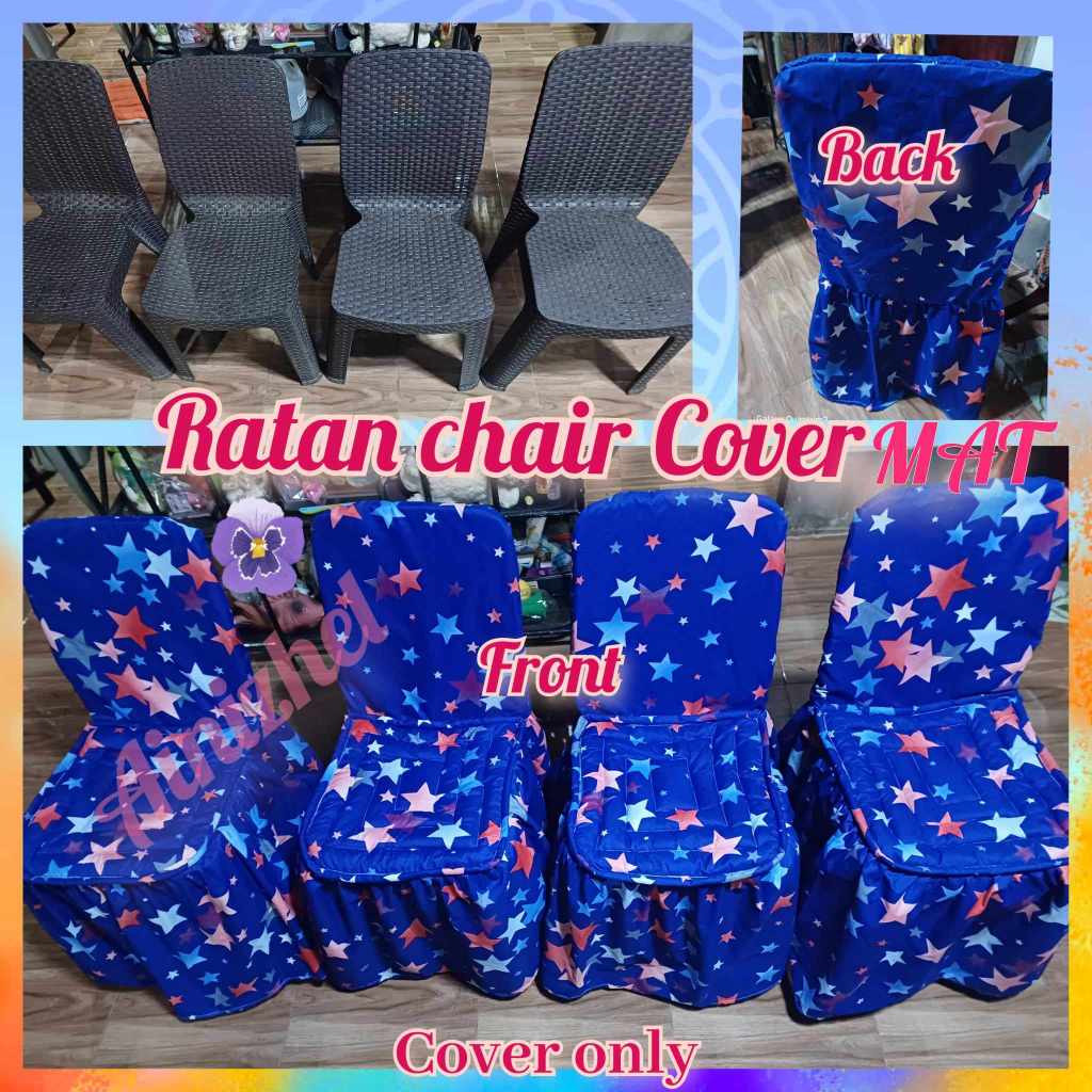 monoblock & ratan chair cover (Mat base/ plain base) chair cover only ...