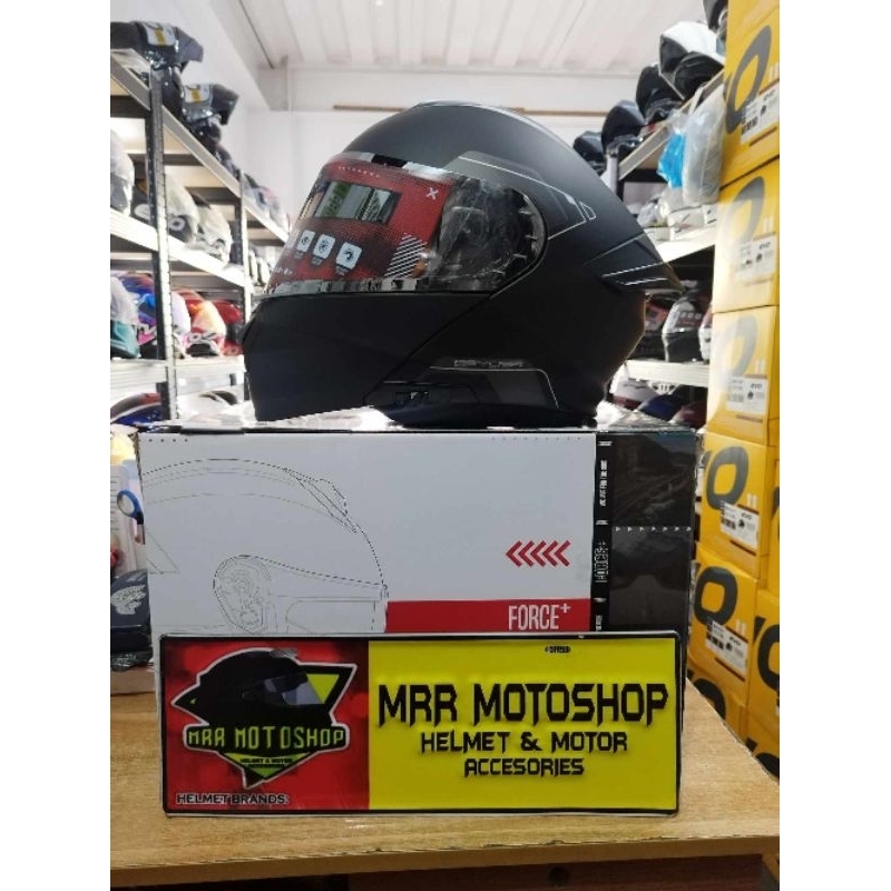 spyder force+ matteblack gray modular helmet | Shopee Philippines