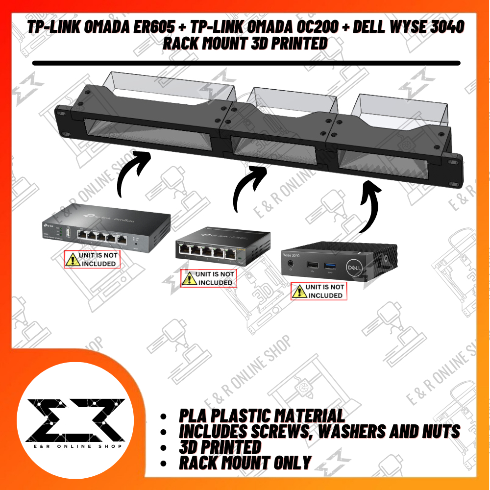 TP-L1NK Omada ER605 + TP-L1NK Omada OC200 + D3LL WYS3 3040 Rack Mount ...