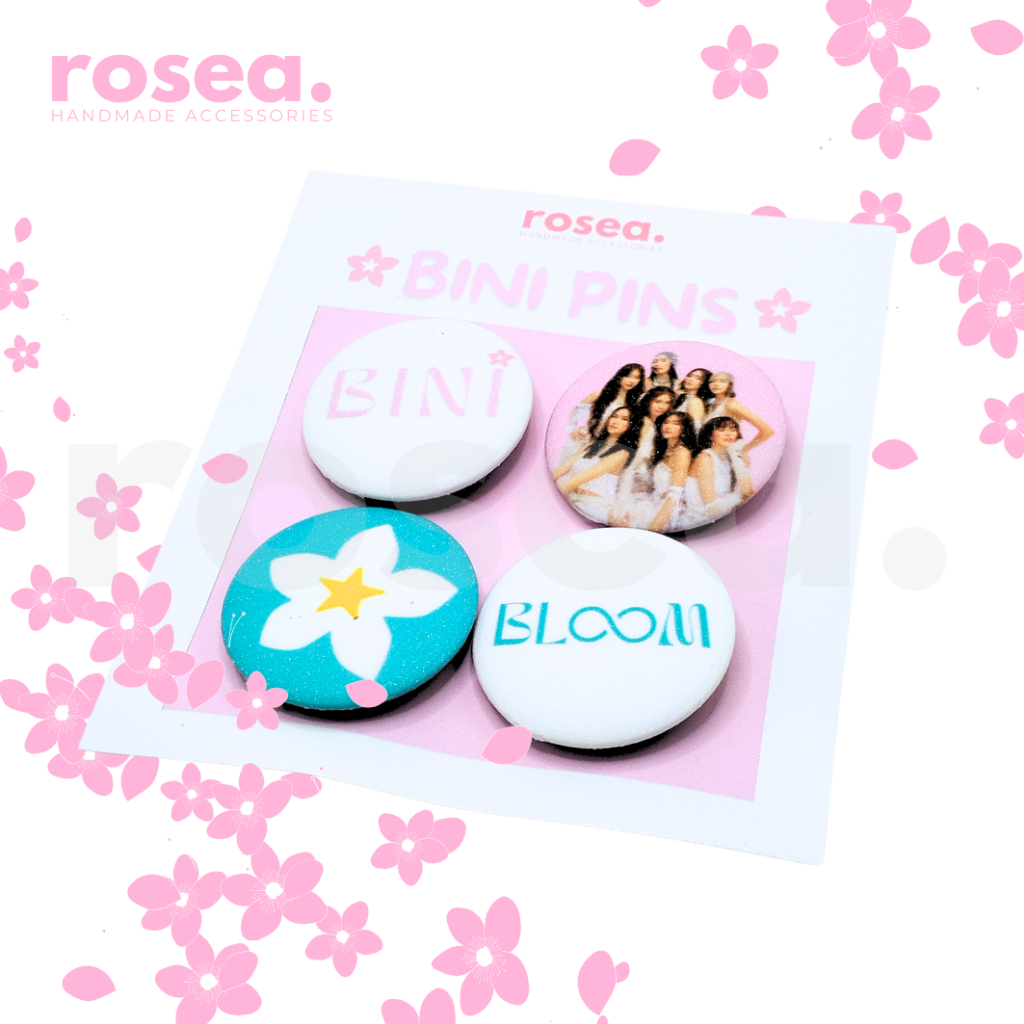 BIN-I BLOOMS INSPIRED MINI CUTE TINPLATE PINS BAG BADGE BROOCH 32MM ...