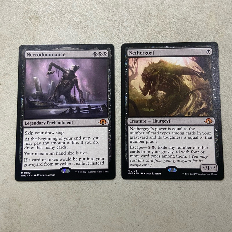 NECRODOMINANCE | NETHERGOYF | MH3 MODERN HORIZONS 3 | BLACK | MTG ...