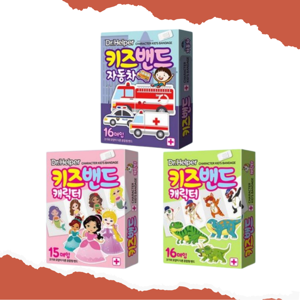 DAISO Korea - Dr. Helper Character Kids Band Dinosaur Princess Shape ...