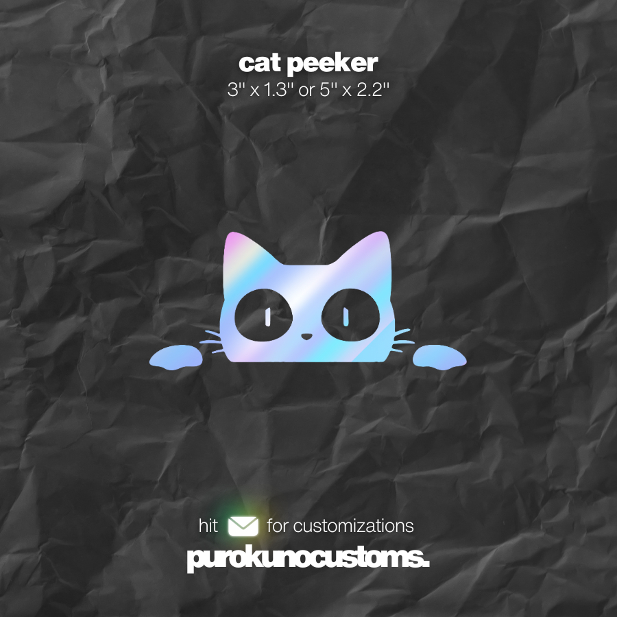 CAT PEEKER CAR & MOTORCYLE RANDOM VINYL DECAL STICKER SERIES - UNLEASH ...