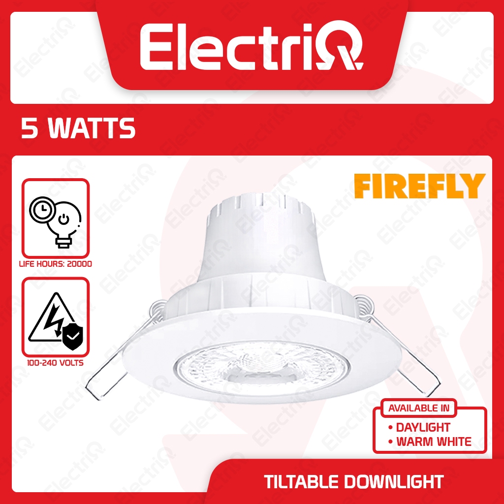 Electriq l Firefly Basic Series LED Polycarbonate Tiltable Downlight ...