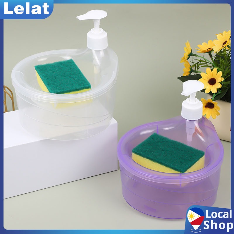 Dishwashing Soap Liquid Dispenser With Free Sponge Kitchen Circular ...