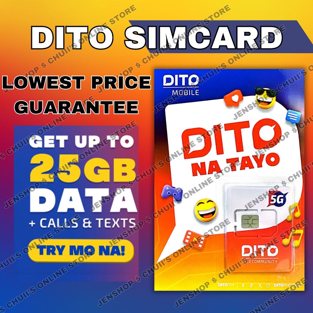 DITO SIM CARD STARTER PACK 5G Brand new / SEALED | Shopee Philippines