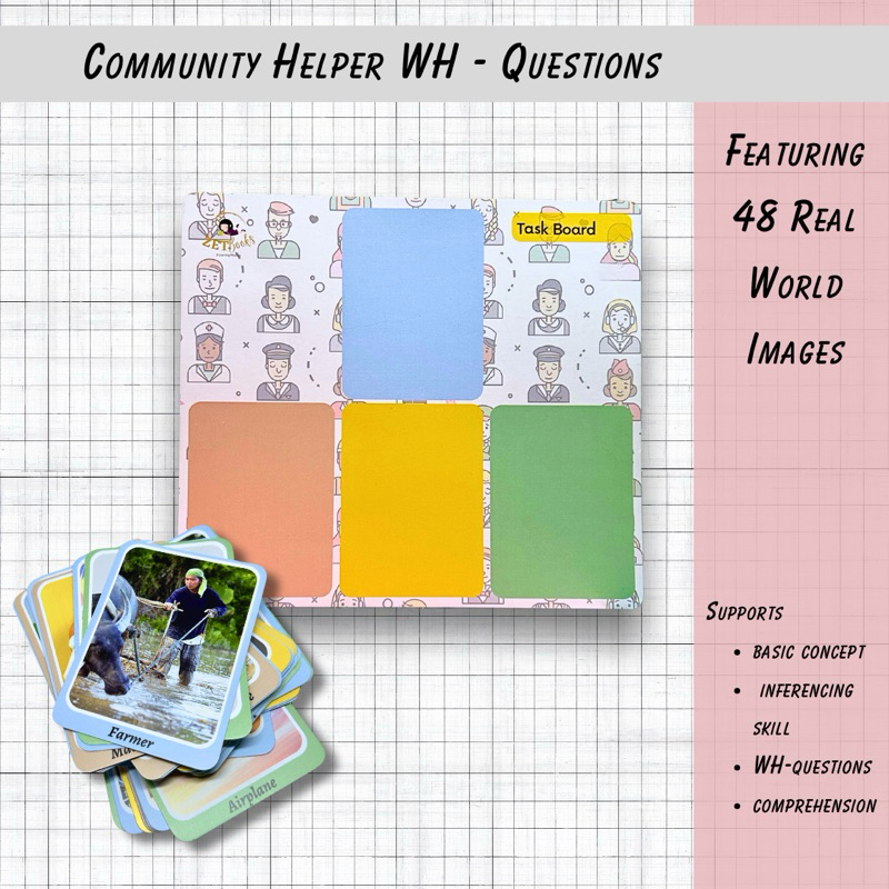 Community Helper WH-Questions Activity Set 48 cards | Shopee Philippines